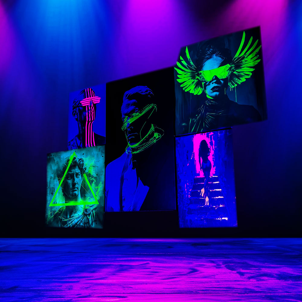 Neon Canvas Prints – Glows Under UV Light | Unique Wall Art | TepLep ...